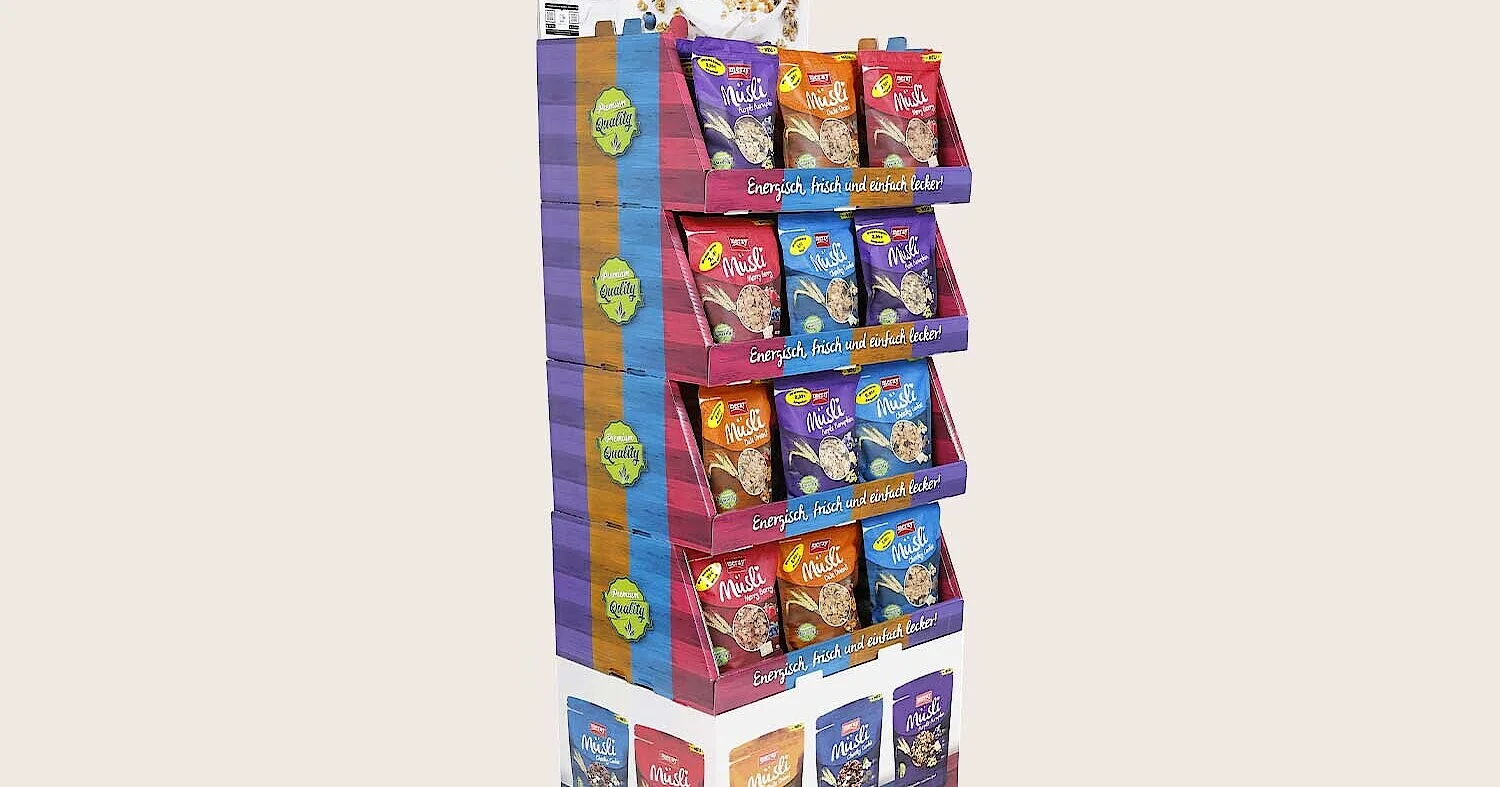 Intelligent sales display with a digital print image for Fresh Nuts | THIMM