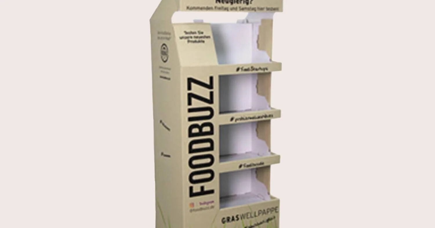 Grass corrugated cardboard pallet displays | THIMM