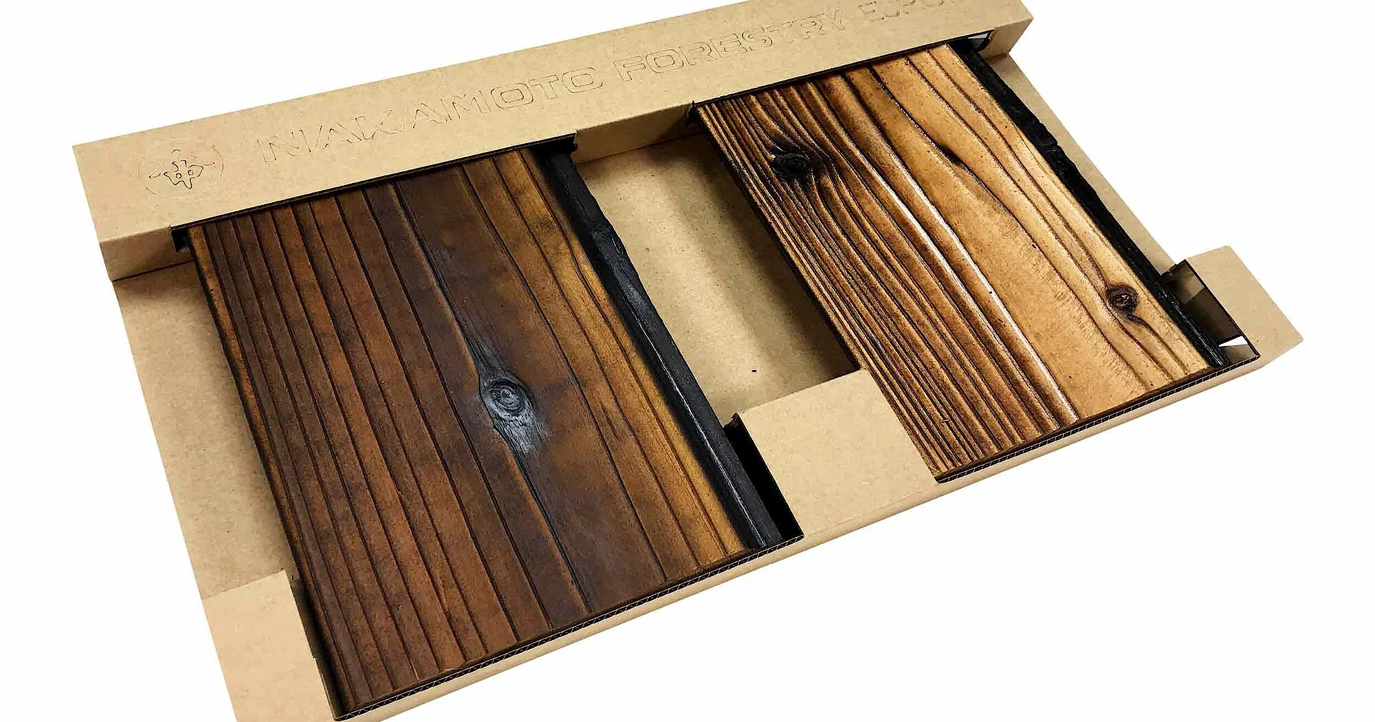 Presentation packaging with laser engraving for Nakamoto Forestry | THIMM