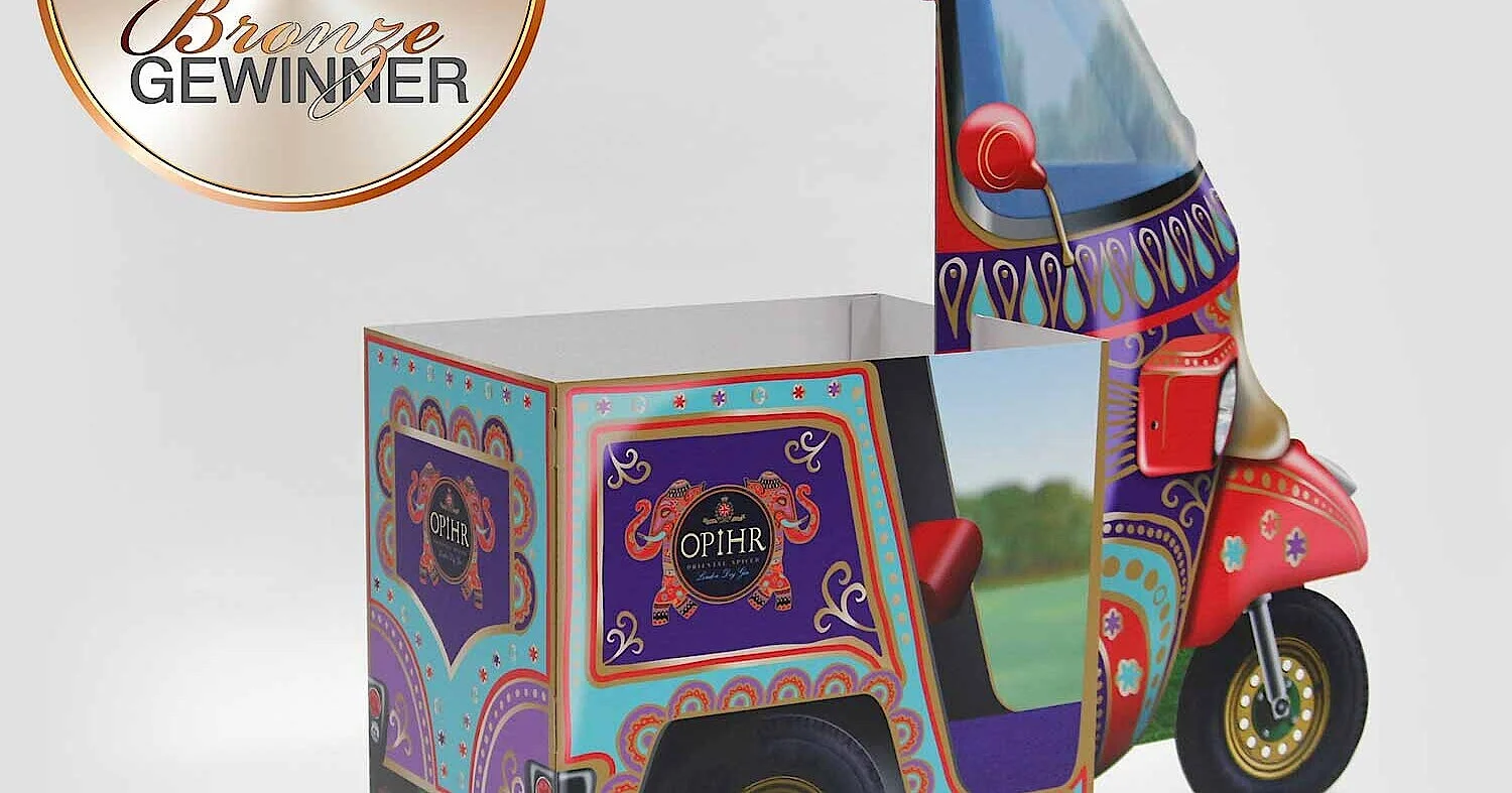 Efficient "Opihr Gin Rickshaw" display wins Bronze POPAI Award | THIMM