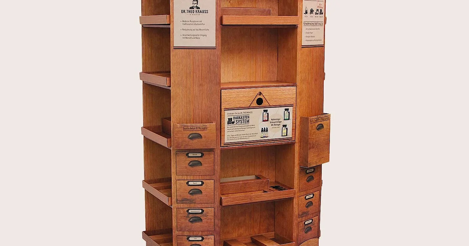 Apothecary cabinet made from corrugated cardboard | THIMM