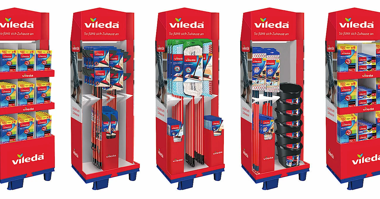 Vileda commits to a sustainable display concept from Thimm | THIMM